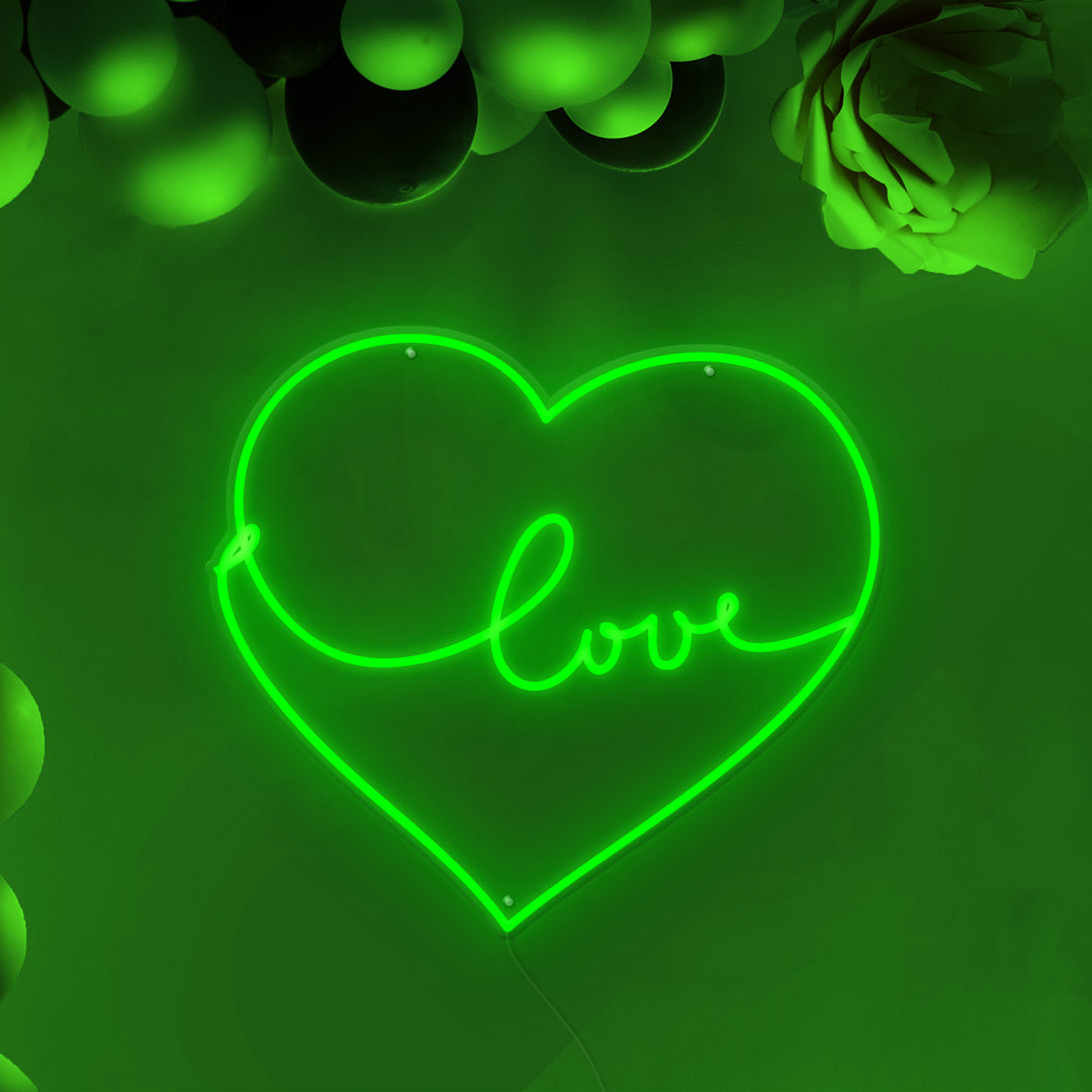 Neon Green Hearts